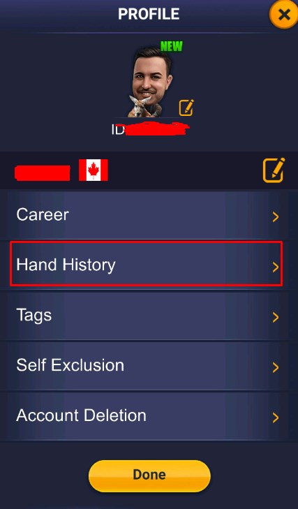 Where is the PokerBros poker app handhistory stored?